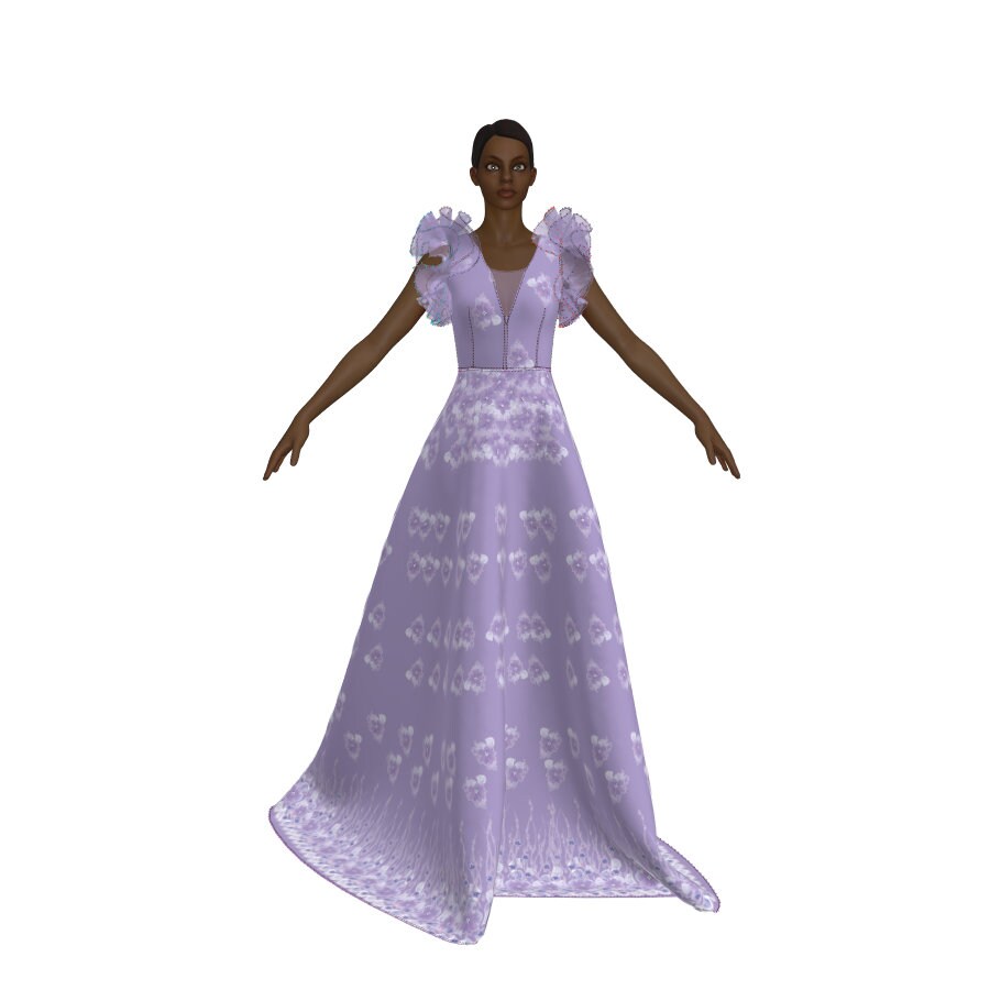 Umbrella Sewing Pattern for Women Dress/ Flounces Sleeve/plunge ...