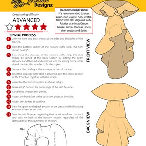 Tyler Flounces High Low Sewing Pattern/off Shoulder/s-2xl/instant ...