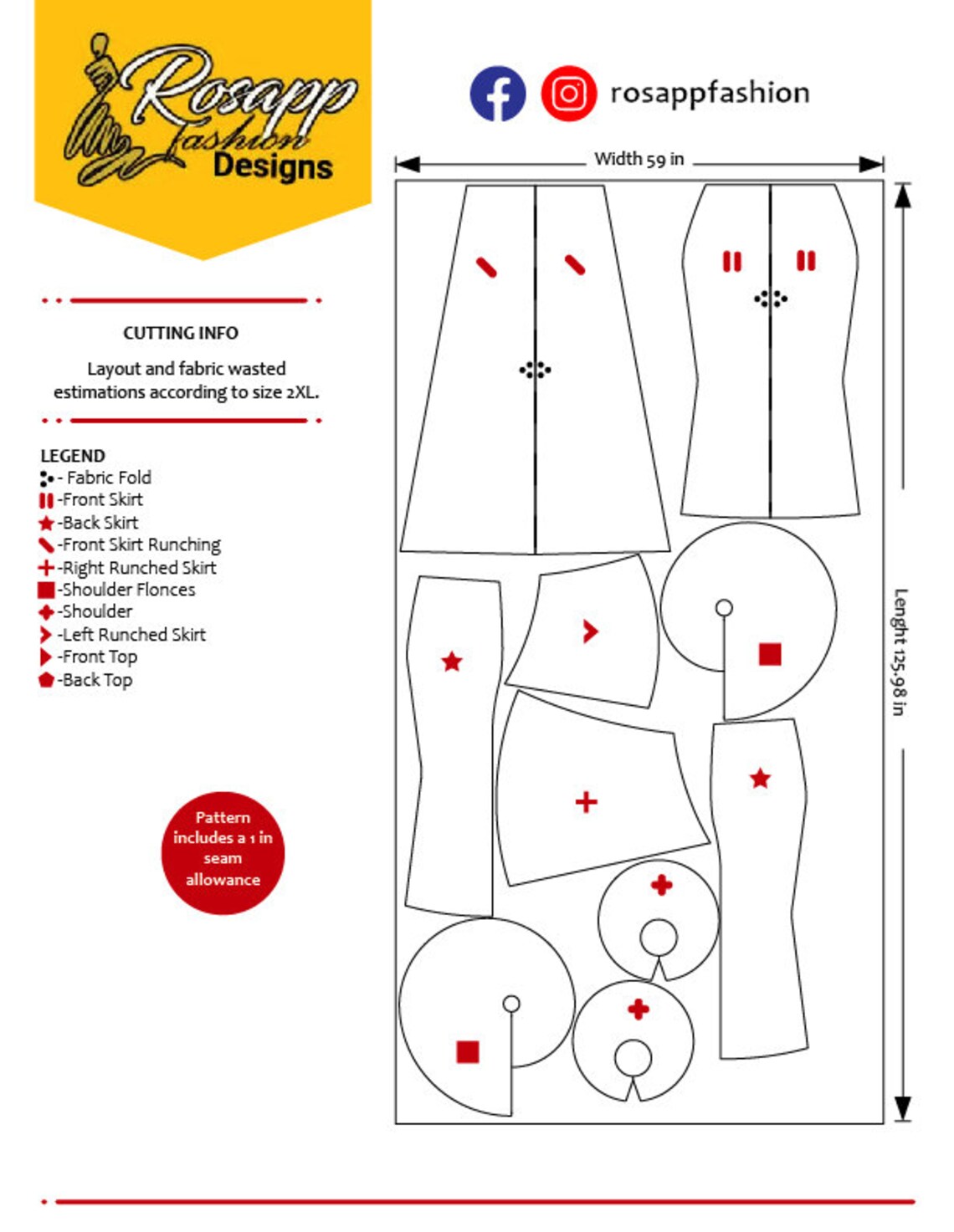 Queen Mermaid Sewing Pattern for Women Dress/flounces Sleeves/size S ...