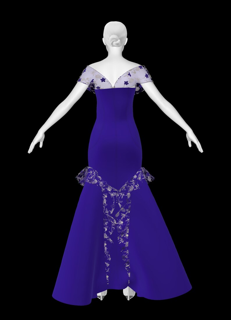 Nice Sewing Pattern for Women Dress/off the Shoulder/ Floor Length ...