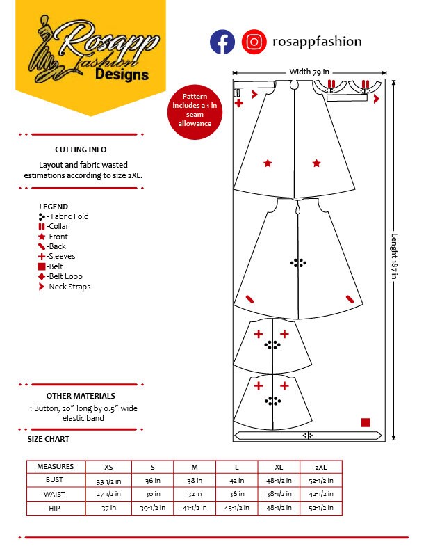 Smart Sewing Pattern for Women Dress/lengthen Sleeve/ Maxi/ Size S-2XL ...