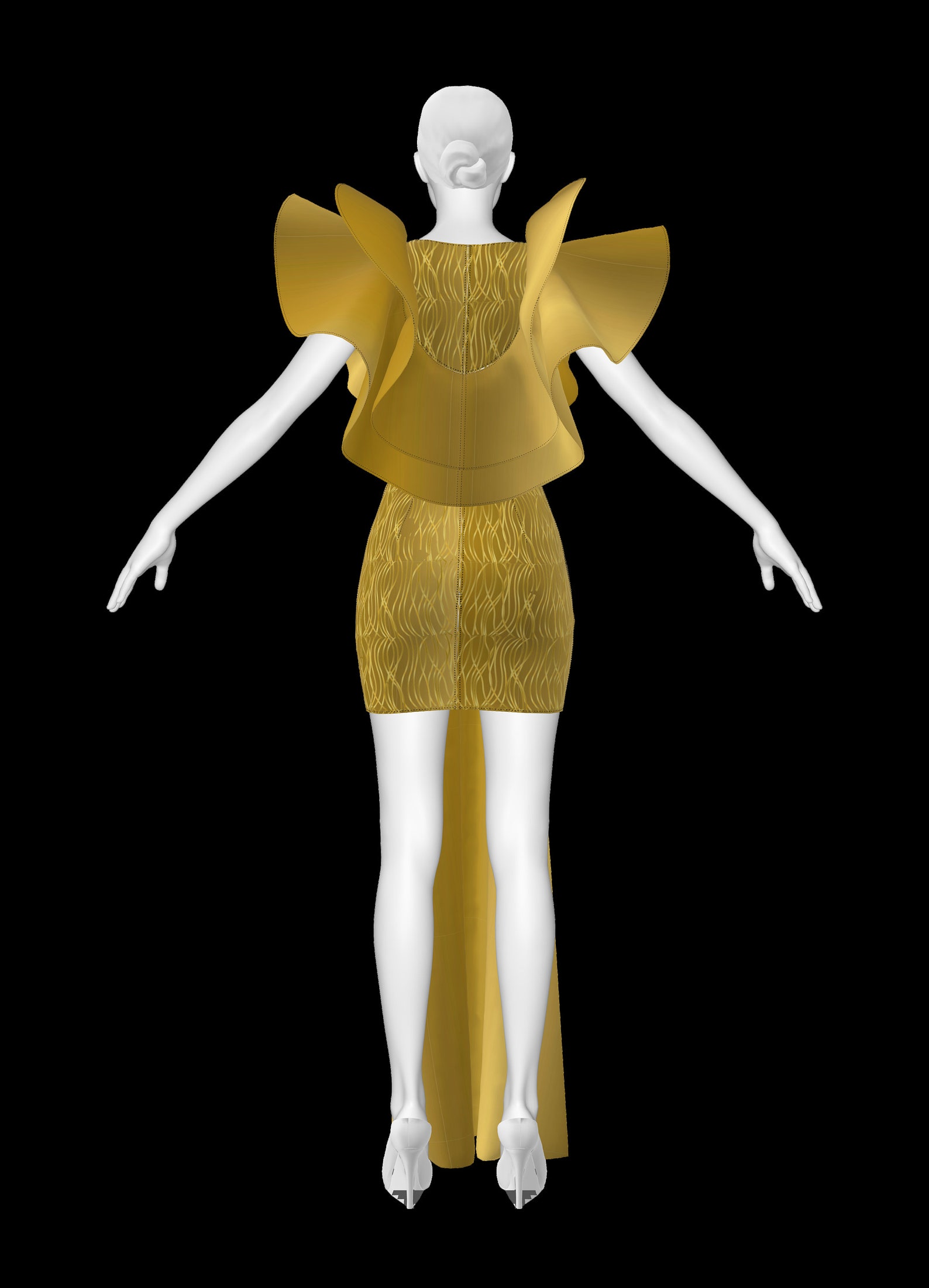 Gorgeous Sewing Pattern for Women Dress/above Knee /flounce Sleeve ...