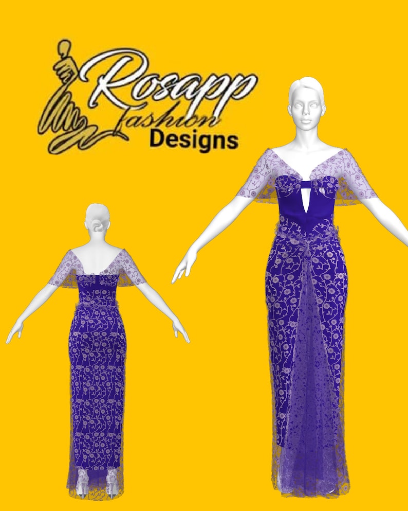 Comfort Sewing Pattern for Women Dress/pdf Digital/off Shoulder/floor ...