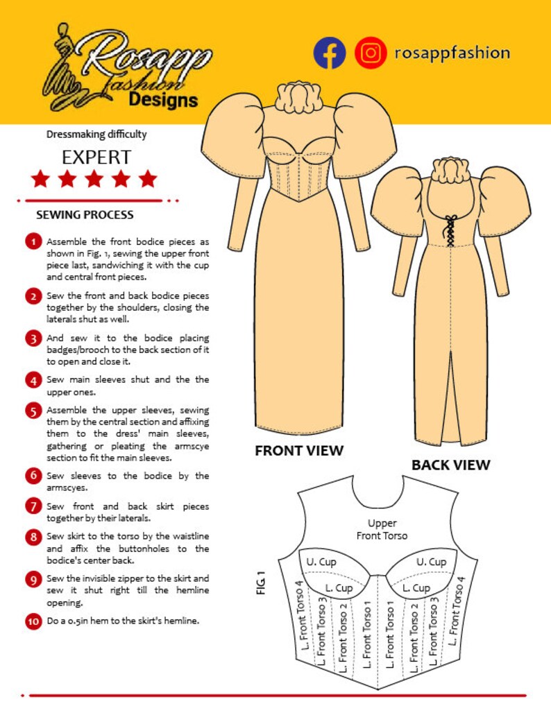 Splendid Bustier Bodice With Two Bra Bones Sewing Pattern for Women ...