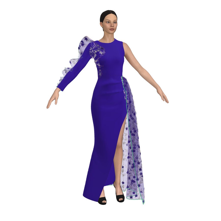 Sally Sewing Pattern for Women Dress/flounce Sleeve/ranched Skirt/silt ...