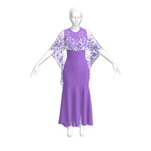 Long Cape Back Sewing Pattern for Women /floor Length / Neckline Round ...