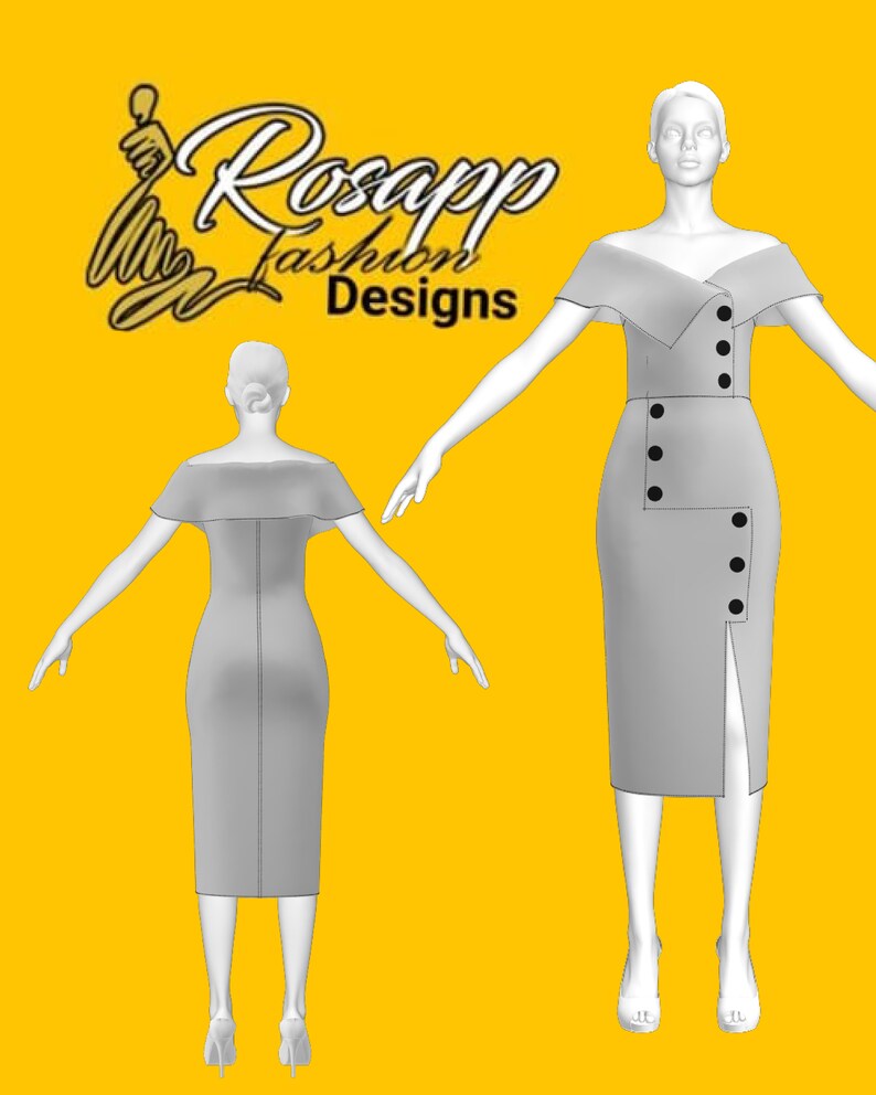 Miracle Sewing Pattern for Women Pencil Dress/off the Shoulder/below ...
