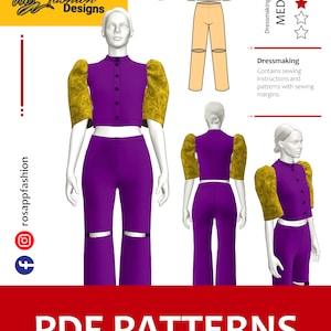 Gifted Circle Sewing Pattern Women Dress/v-neckline/below Knee/s-2xl ...