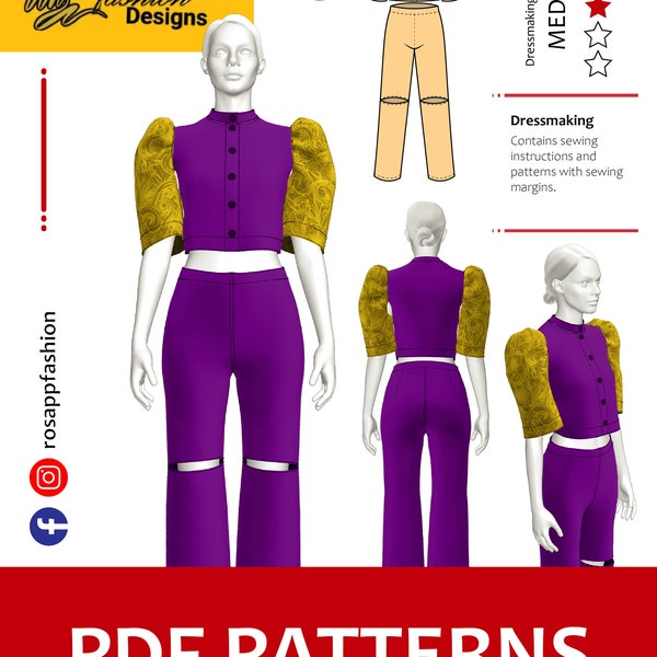 Gifted Circle Sewing Pattern Women Dress/v-neckline/below Knee/s-2xl ...