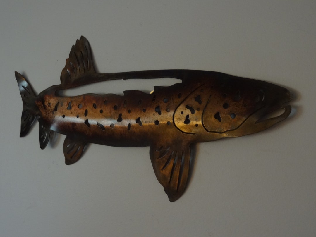 3D Lake Trout Metal Wall Art: Cabin Decor (12x23) - Etsy