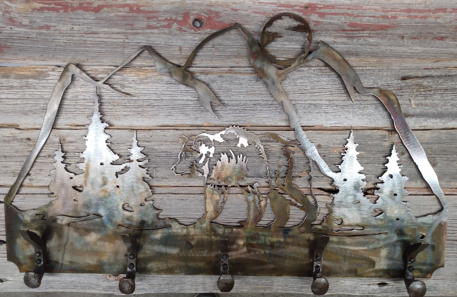Majestic Grizzly Bear Coat Rack Grizzly Bear Scene Grizzly - Etsy