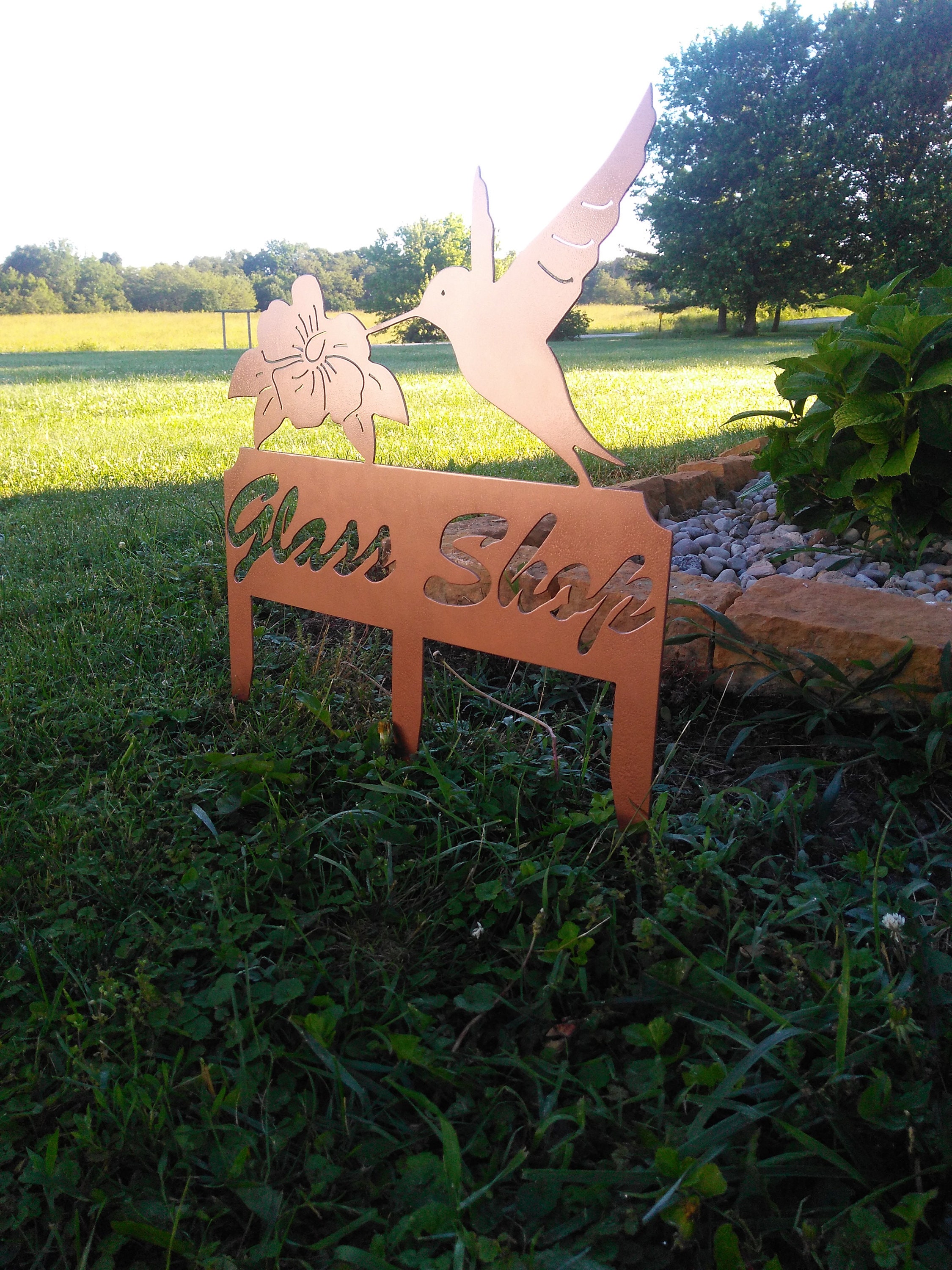 Hummingbird Address Sign Stake Address Sign Yard House Numbers - Etsy