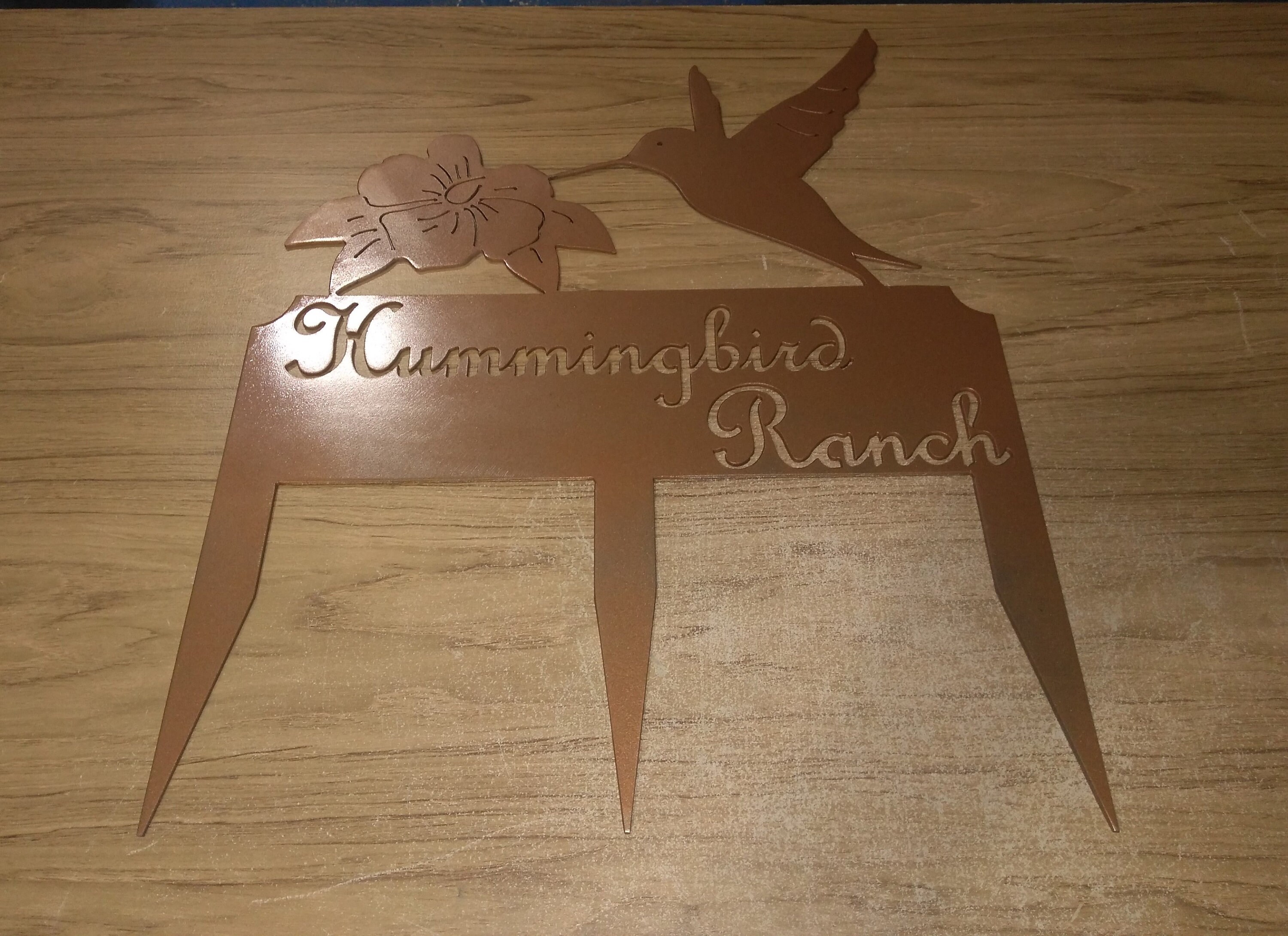 Hummingbird Address Sign Stake Address Sign Yard House Numbers Stake ...