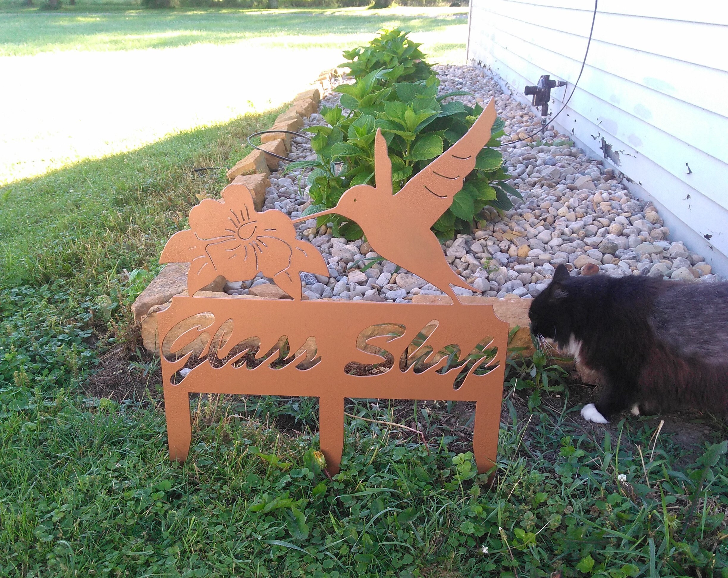 Hummingbird Address Sign Stake Address Sign Yard House Numbers - Etsy