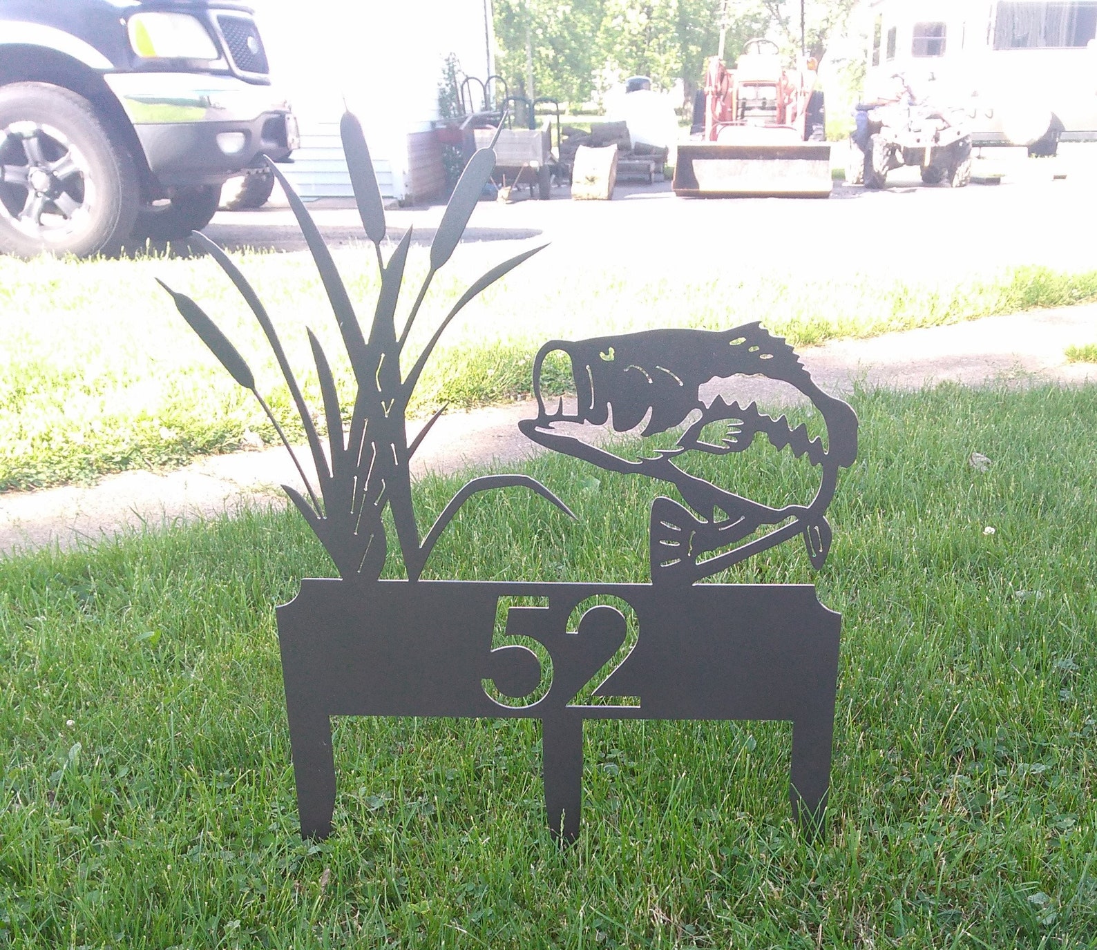 Bass Address Sign Lake Address Sign Cabin Address Sign House - Etsy