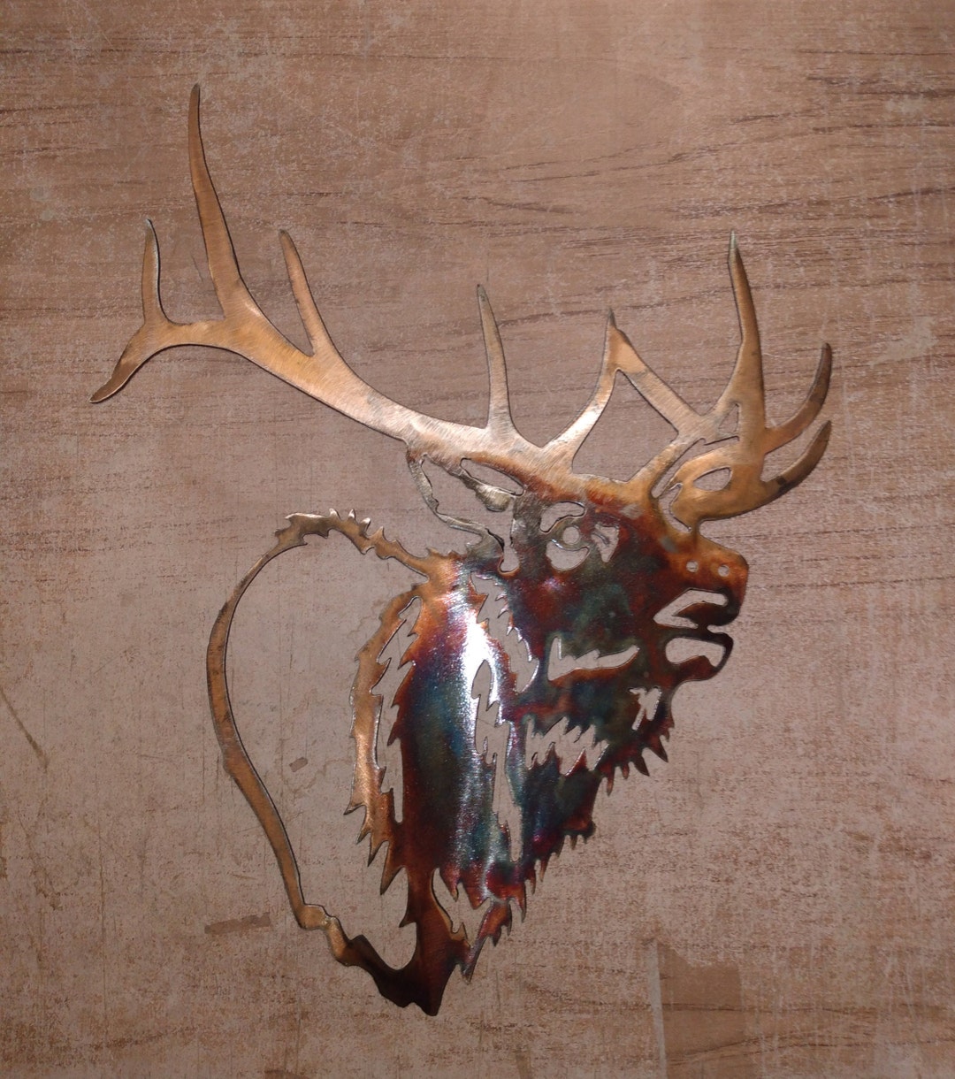 Bull Elk Bugling Shoulder Mount Bull Elk Silhouette Metal Art - Etsy