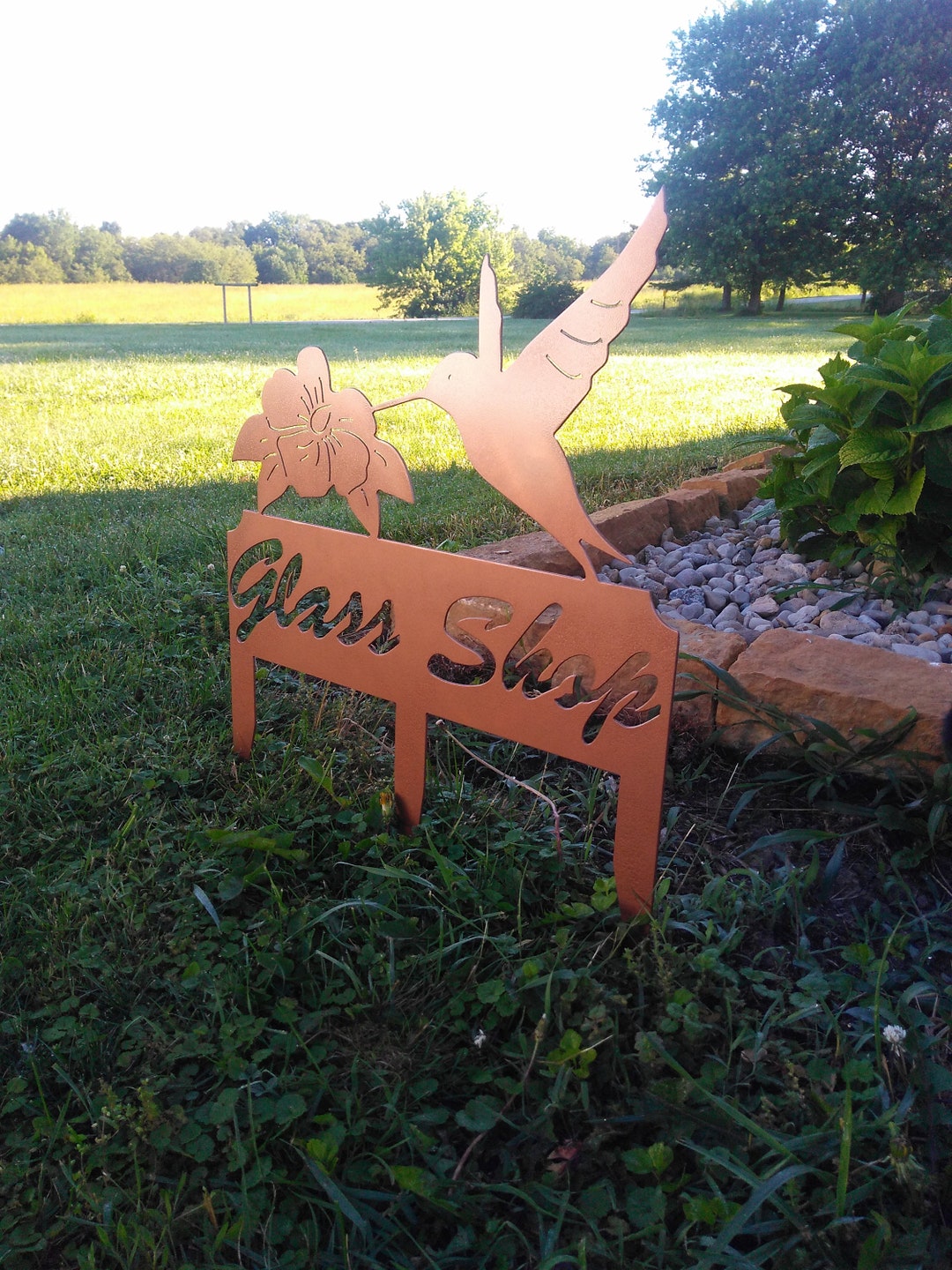 Hummingbird Address Sign Stake Address Sign Yard House Numbers Stake ...