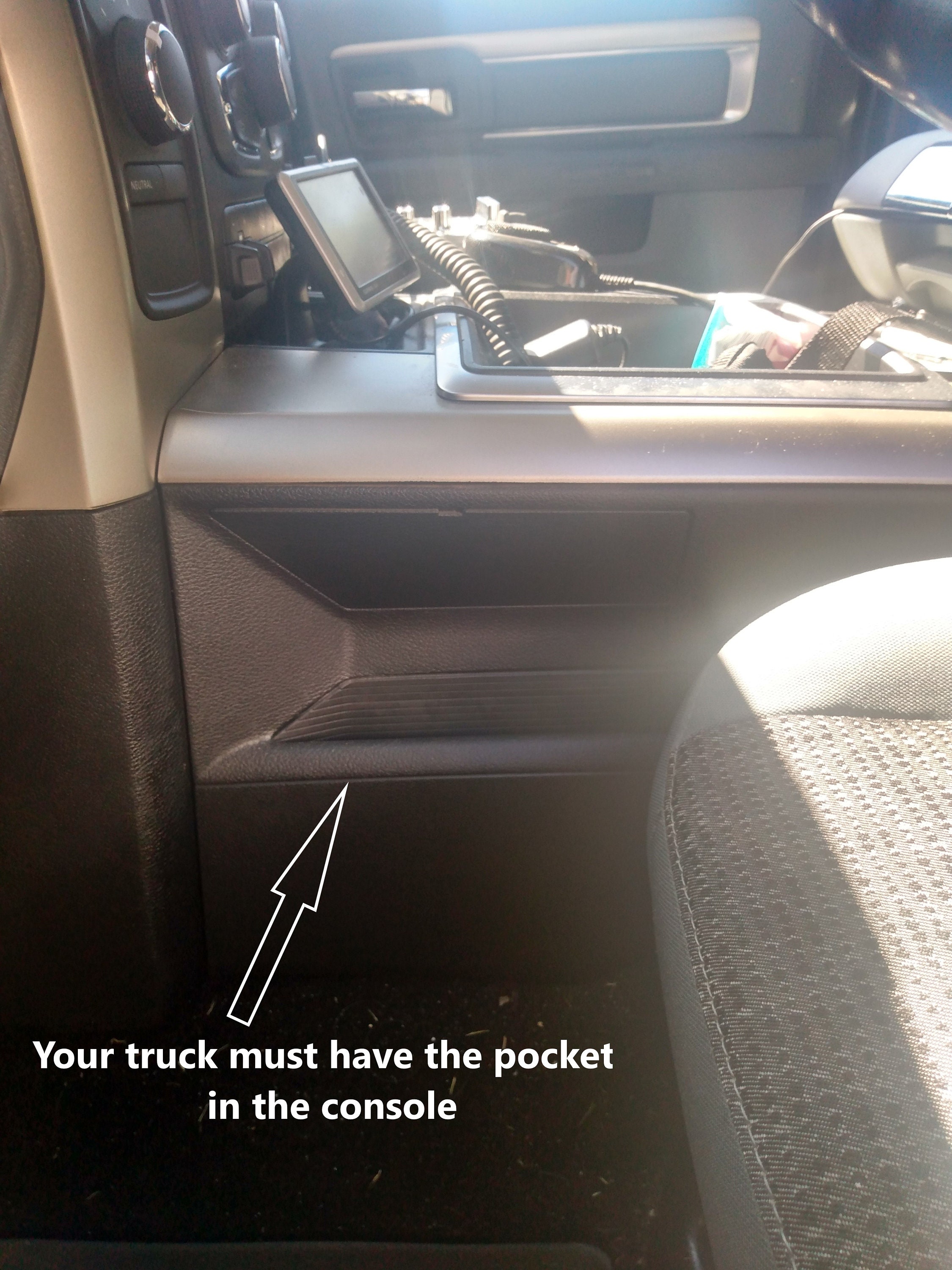 RAM, Chevy, & Ford Truck Console CB Radio Mount - No Drill Install - Etsy