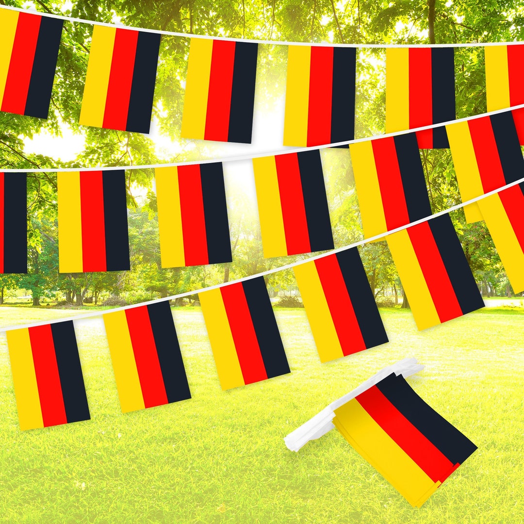 G128 Germany German Bunting Banner | Flag 8.2 X 5.5 Inch, Full String ...