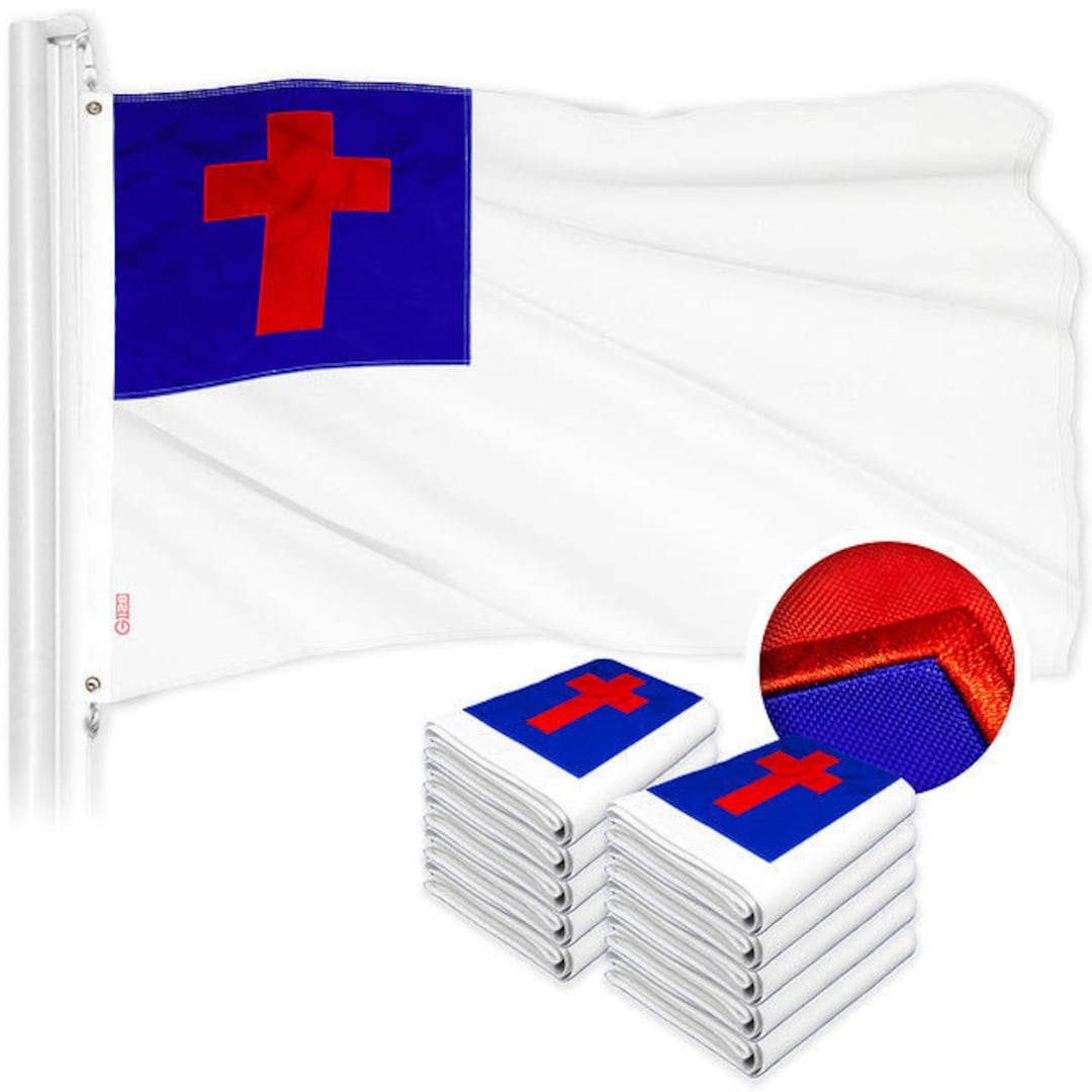 Christian Flag 3x5 Ft 10-pack Embroidered Polyester by G128 - Etsy