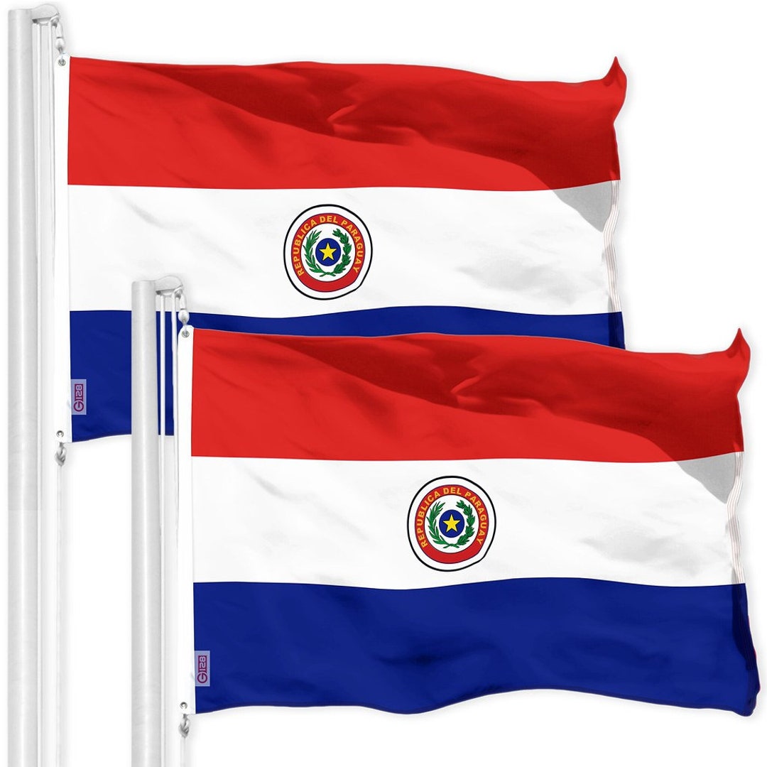 G128 2 Pack: Paraguay Paraguayan Flag | 3x5 Ft | Liteweave Pro Series ...