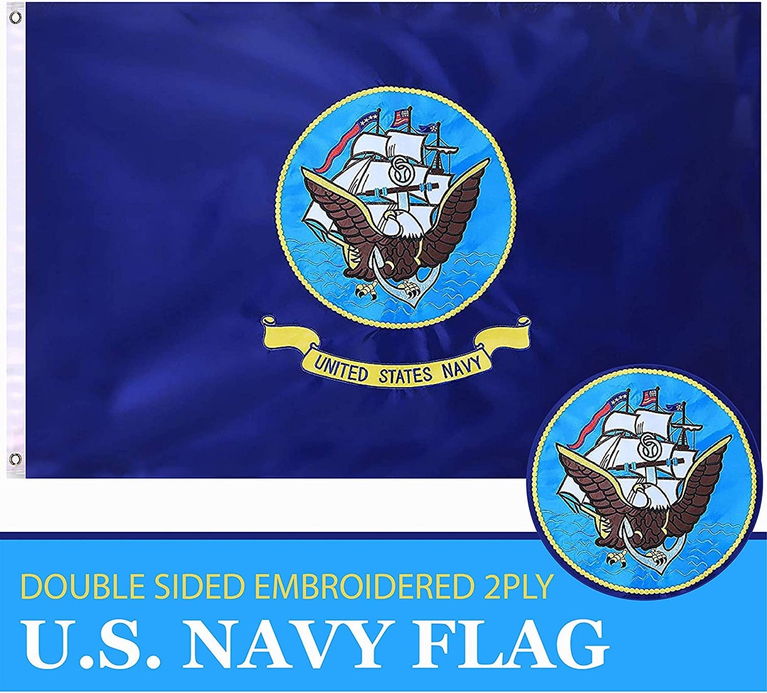 G128 U.s. Navy Flag 2ftx3ft 2x3 2'x3' Double Sided - Etsy