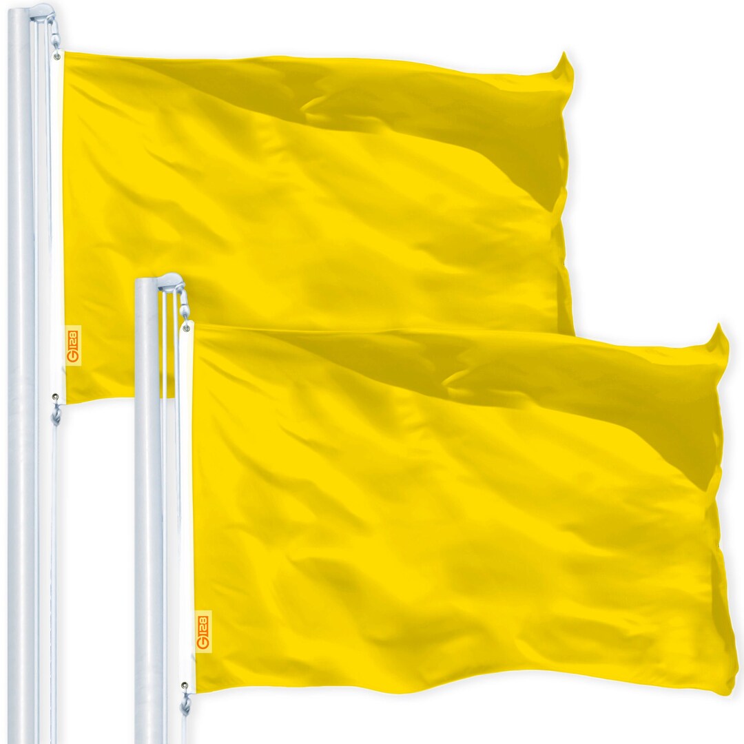 Solid Yellow Color Flag 3x5ft 2-pack Printed 150D Polyester by G128 - Etsy