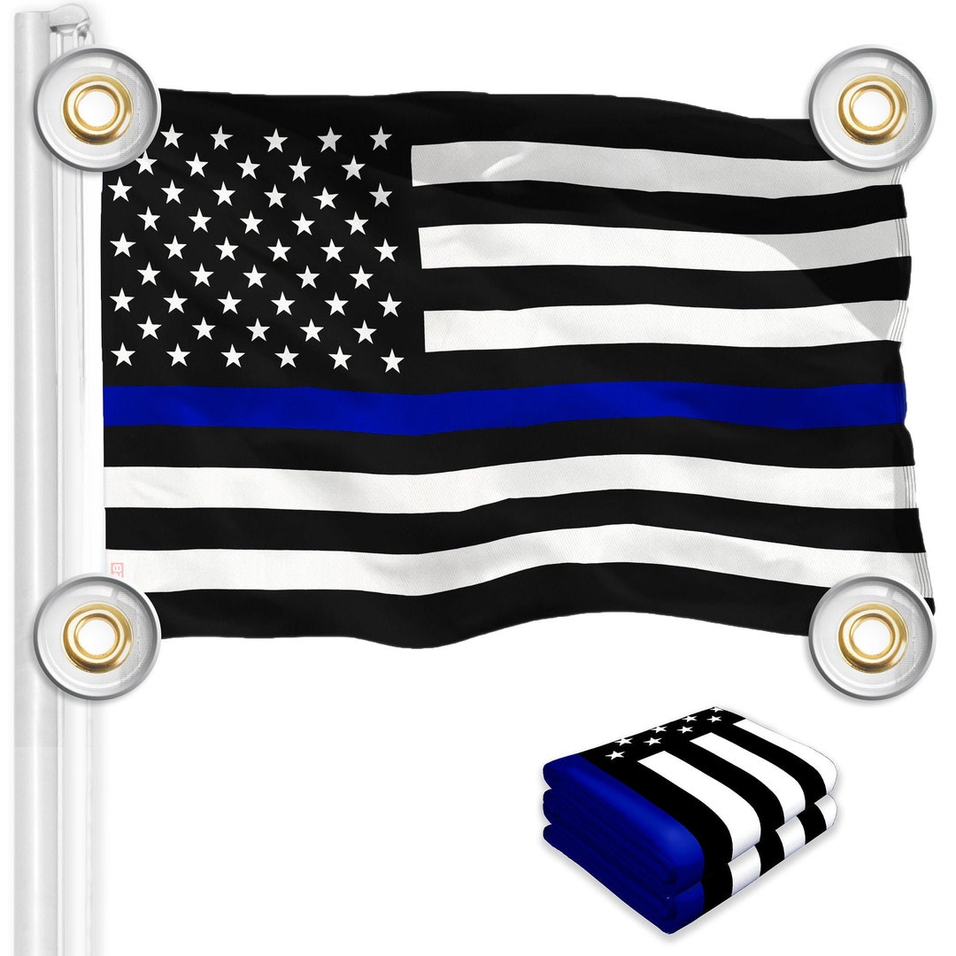 G128 2 Pack: Thin Blue Line Flag | 3x5 Ft | Liteweave Pro Series ...