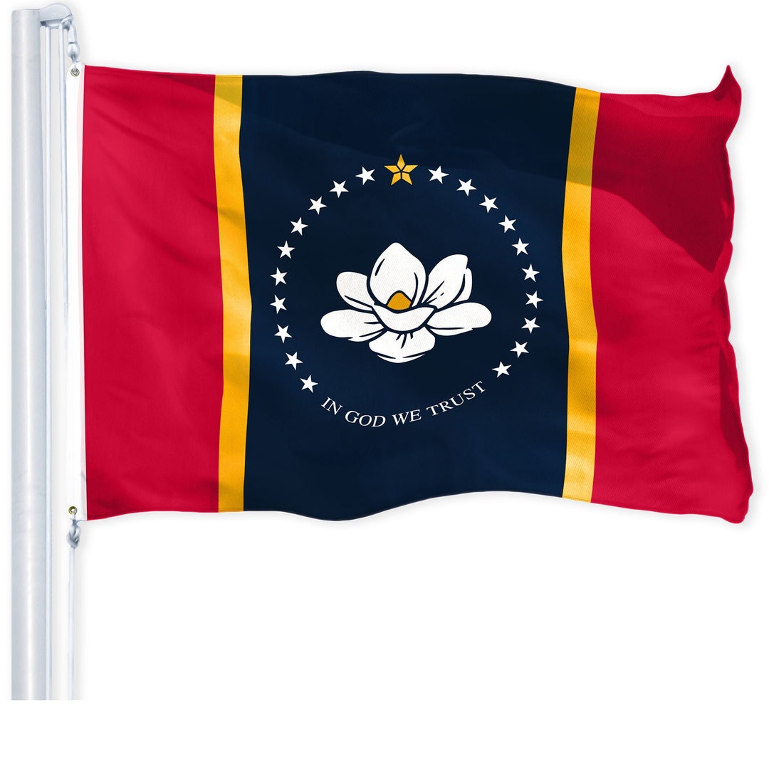 G128 – Mississippi State Flag 2020 Version | 3x5 Feet | Printed 150d ...