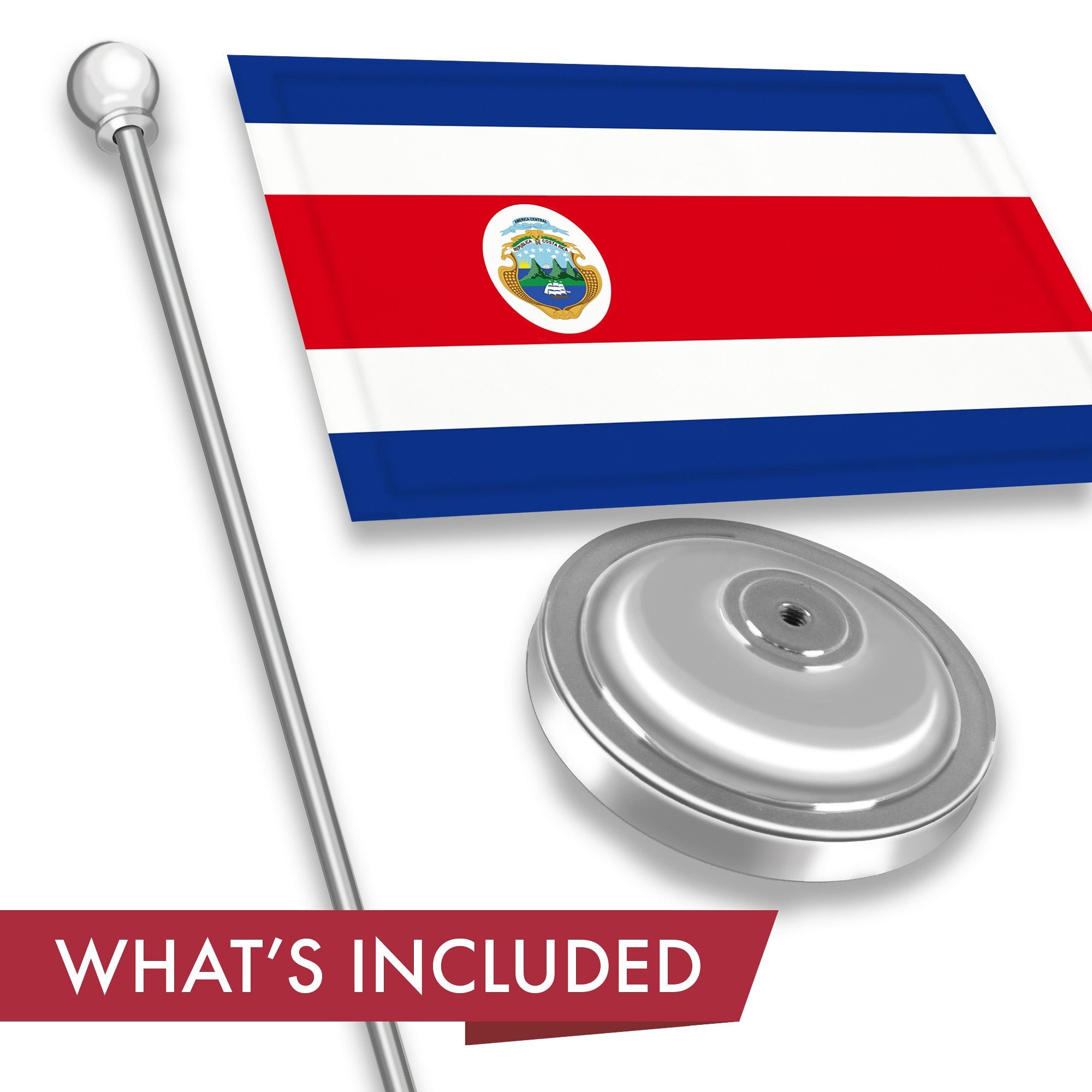 G128 Costa Rica Costa Rican Deluxe Desk Flag Set 8.5x5.5 in - Etsy