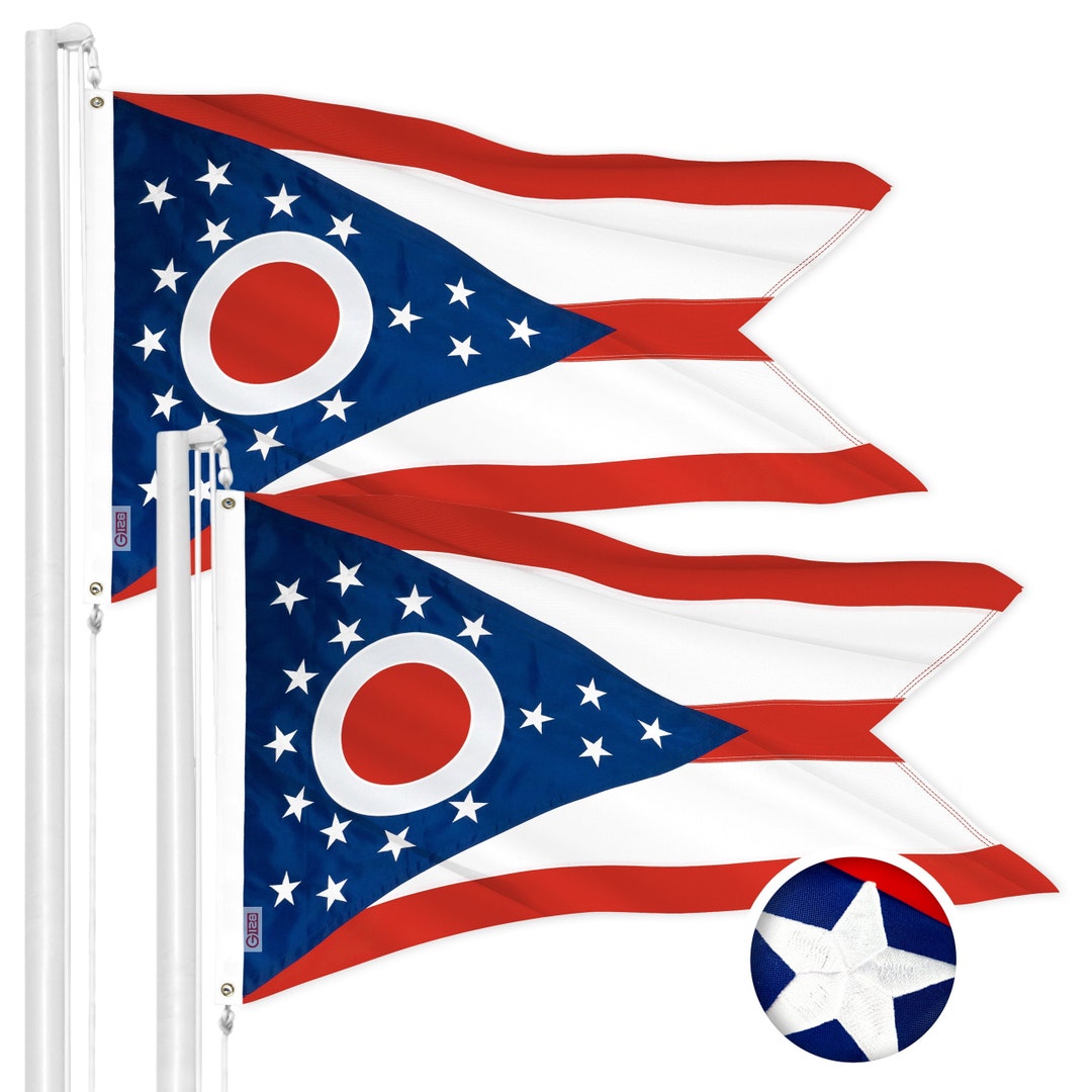 G128 2 Pack: Ohio OH State Flag | 4x6 Ft | Toughweave Series ...