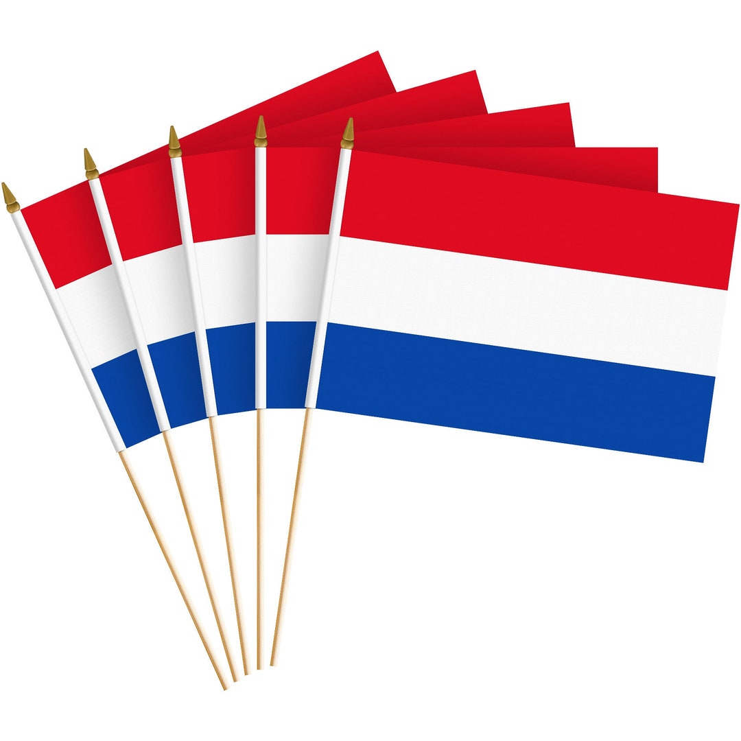 G128 50 Pack Handheld Netherlands Dutch Stick Flags | 8x12 in | Printed ...