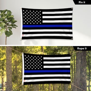 G128 2 Pack: Thin Blue Line Flag | 3x5 Ft | Liteweave Pro Series ...