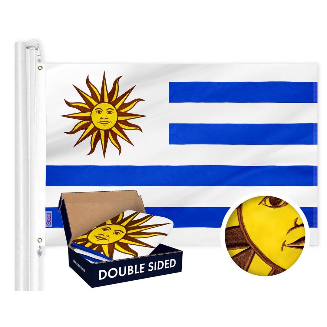 Embroidered Uruguayan Flag: 3x5 Ft, Heavy Duty 210D Polyester - Etsy