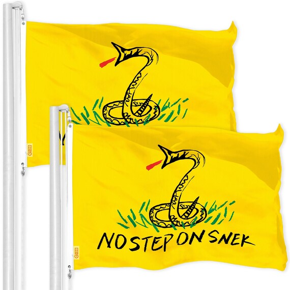 No Step on Snek Flag 3x5ft 2-pack Printed 150D Polyester by - Etsy