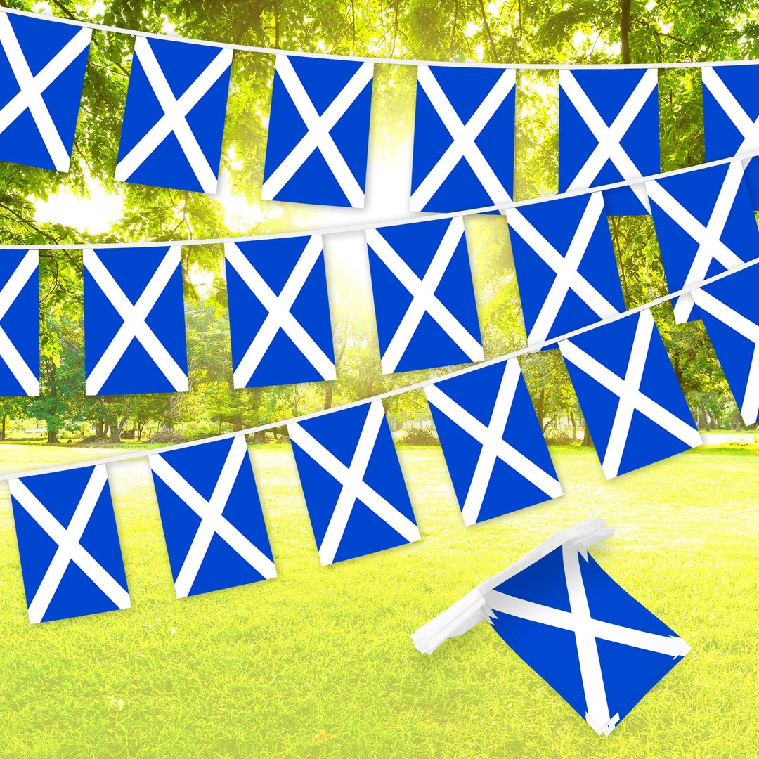 G128 Scotland Scottish Bunting Banner | Flag 8.2 X 5.5 Inch, Full ...