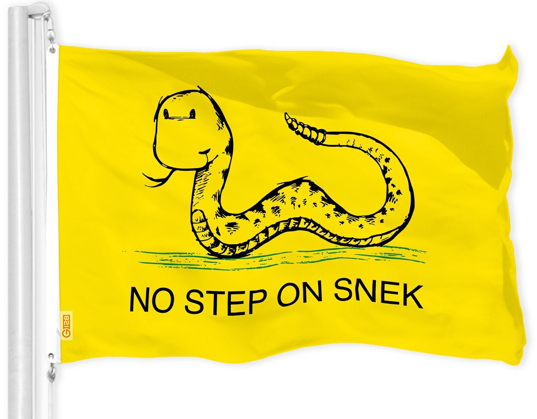 G128 No Step on Snek Cute Cartoon Flag 3x5 Ft Liteweave Pro Series ...