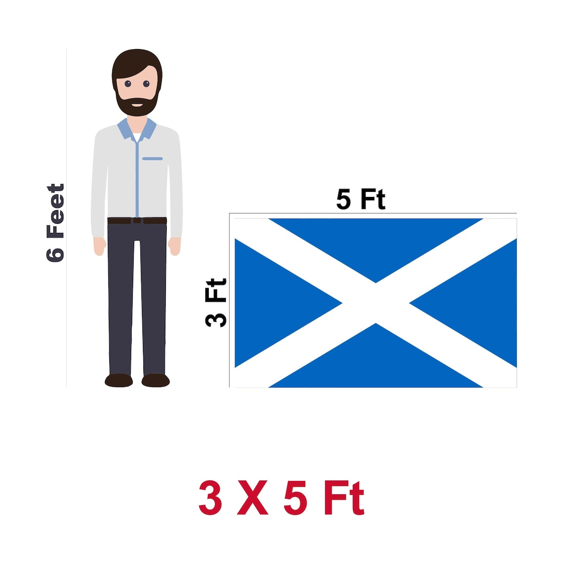 Scotland scottish Flag 150D Printed Polyester 3x5 Ft - Etsy