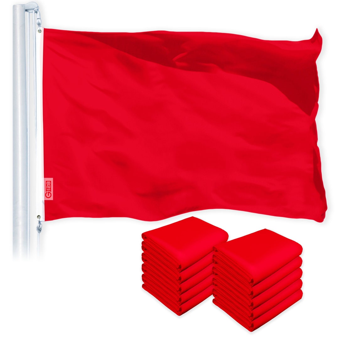 Solid Red Color Flag 3x5 Ft 10-pack Printed 150D Polyester by G128 - Etsy