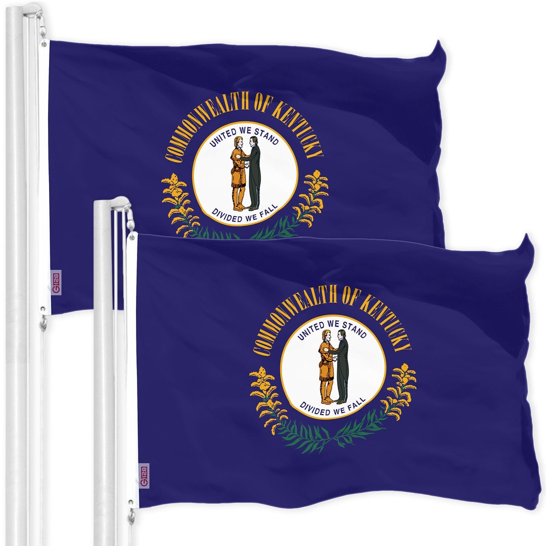 G128 2 Pack: Kentucky KY State Flag | 3x5 Ft | Printed 150D Polyester ...