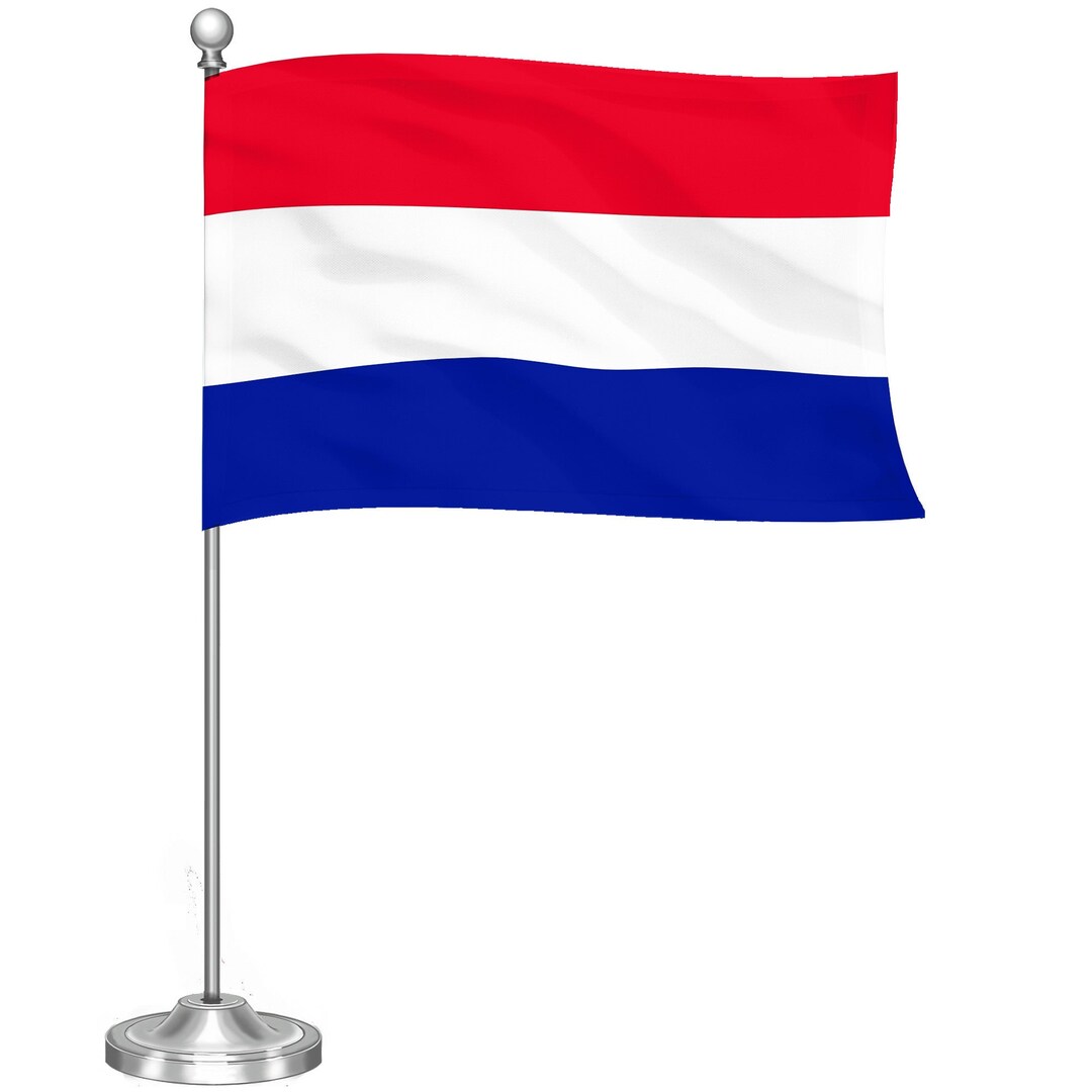 G128 Netherlands Dutch Deluxe Desk Flag Set | 8.5x5.5 in | Printed 300D ...