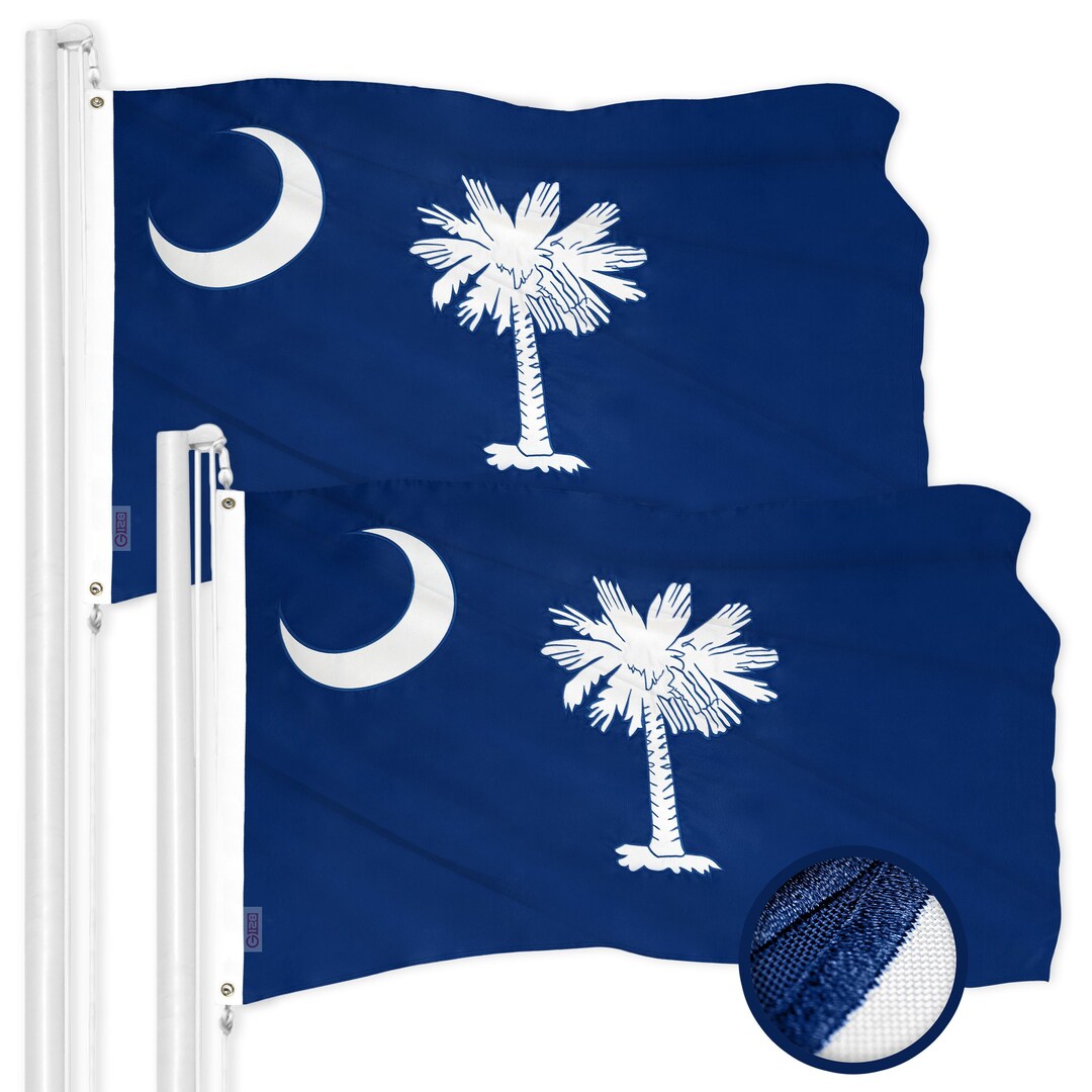 G128 2 Pack: South Carolina SC State Flag | 4x6 Ft | Toughweave Series ...