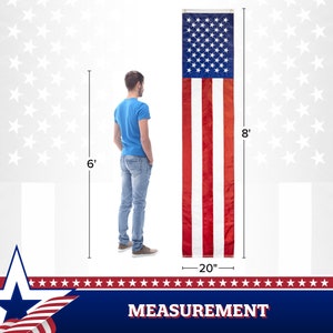 USA Pull Down Flag 1.67x8ft 2-pack Embroidered Polyester by G128 - Etsy