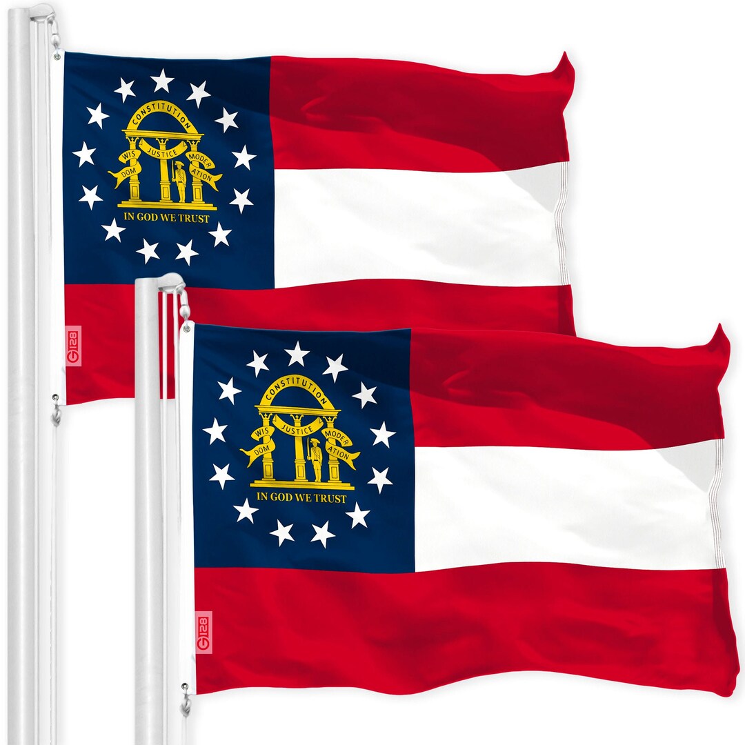 Georgia Ga State Flag 3x5ft 2-pack 150D Printed Polyester by G128 - Etsy