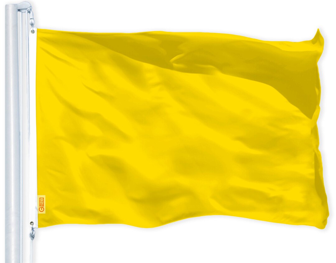 G128 Solid Yellow Color Flag | 2x3 Ft | Liteweave Pro Series Printed ...