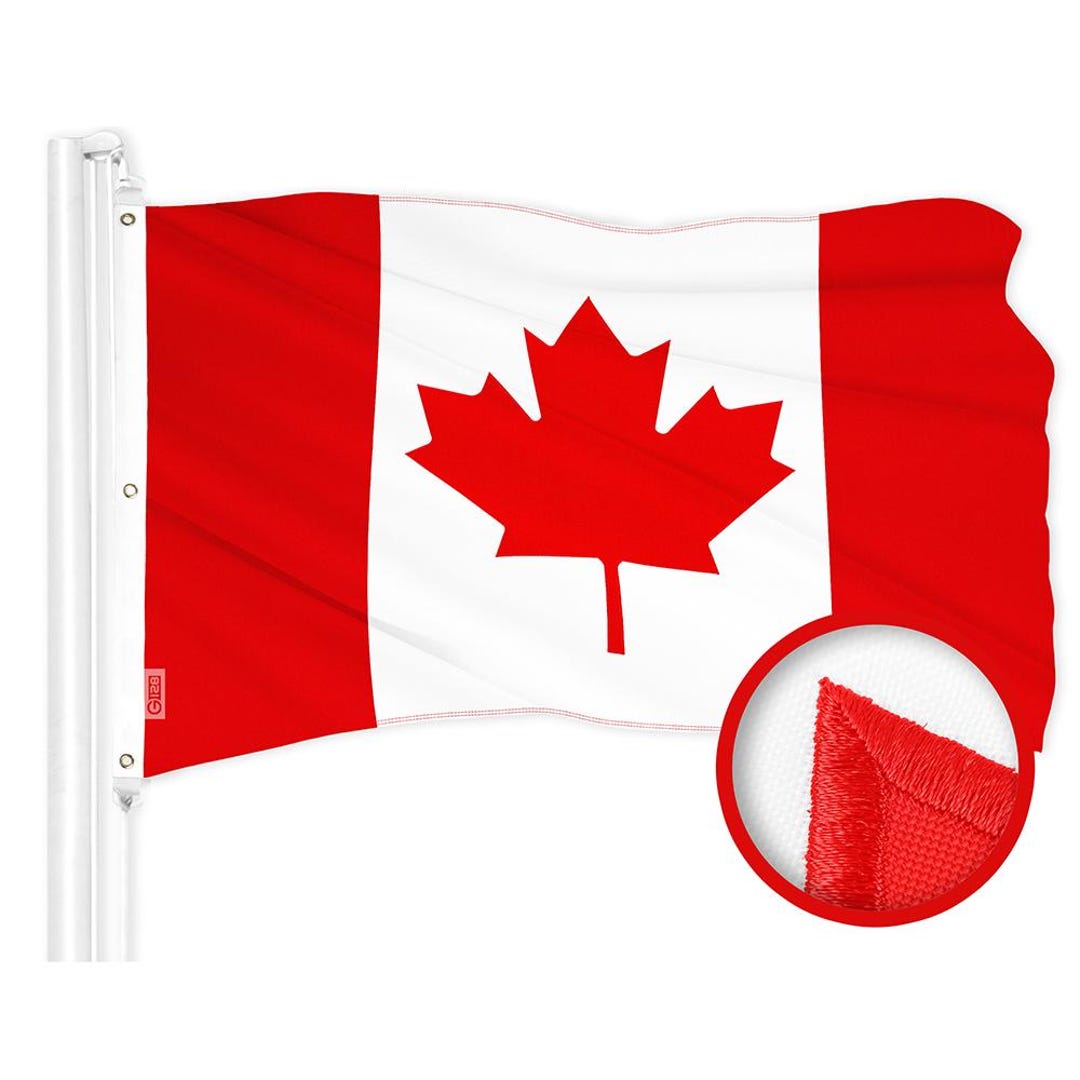 Embroidered Canadian Flag: Toughweave 300D Polyester, 5x8 Ft - Etsy