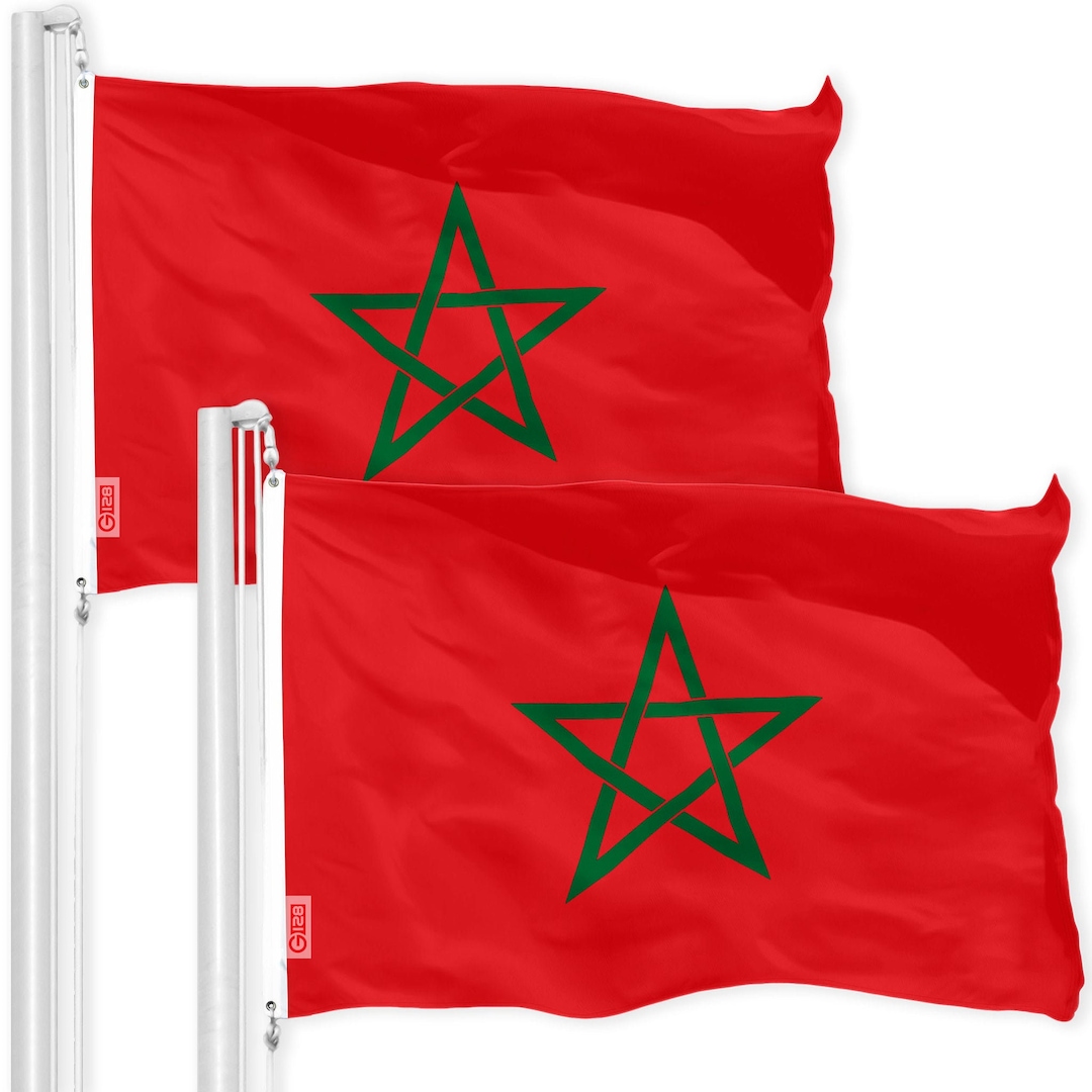 Morocco Moroccan Flag 3x5ft 2-pack 150D Printed Polyester by G128 - Etsy