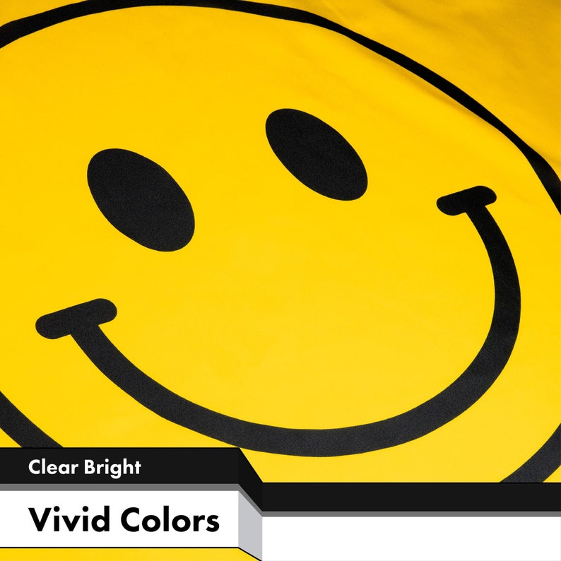 Smiley Face Flag 3x5ft 2-pack Printed 150D Polyester by G128 - Etsy
