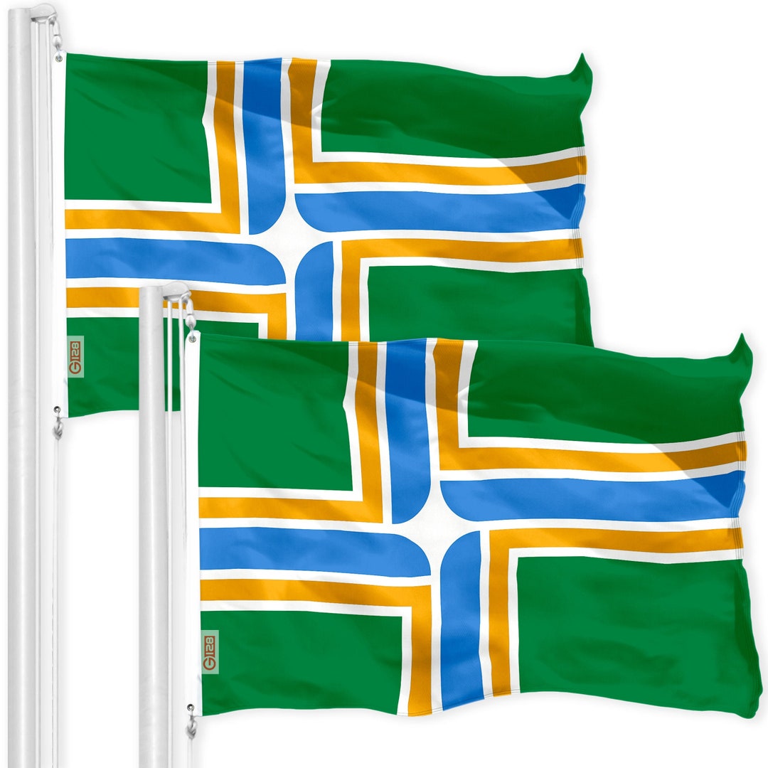 Portland City Flag 3x5ft 2-pack 150D Printed Polyester by G128 - Etsy