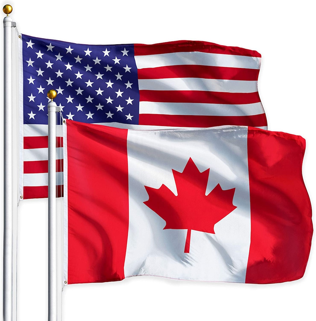 USA & Canada Flag Combo Pack: 3x5 Ft Printed Polyester - Etsy